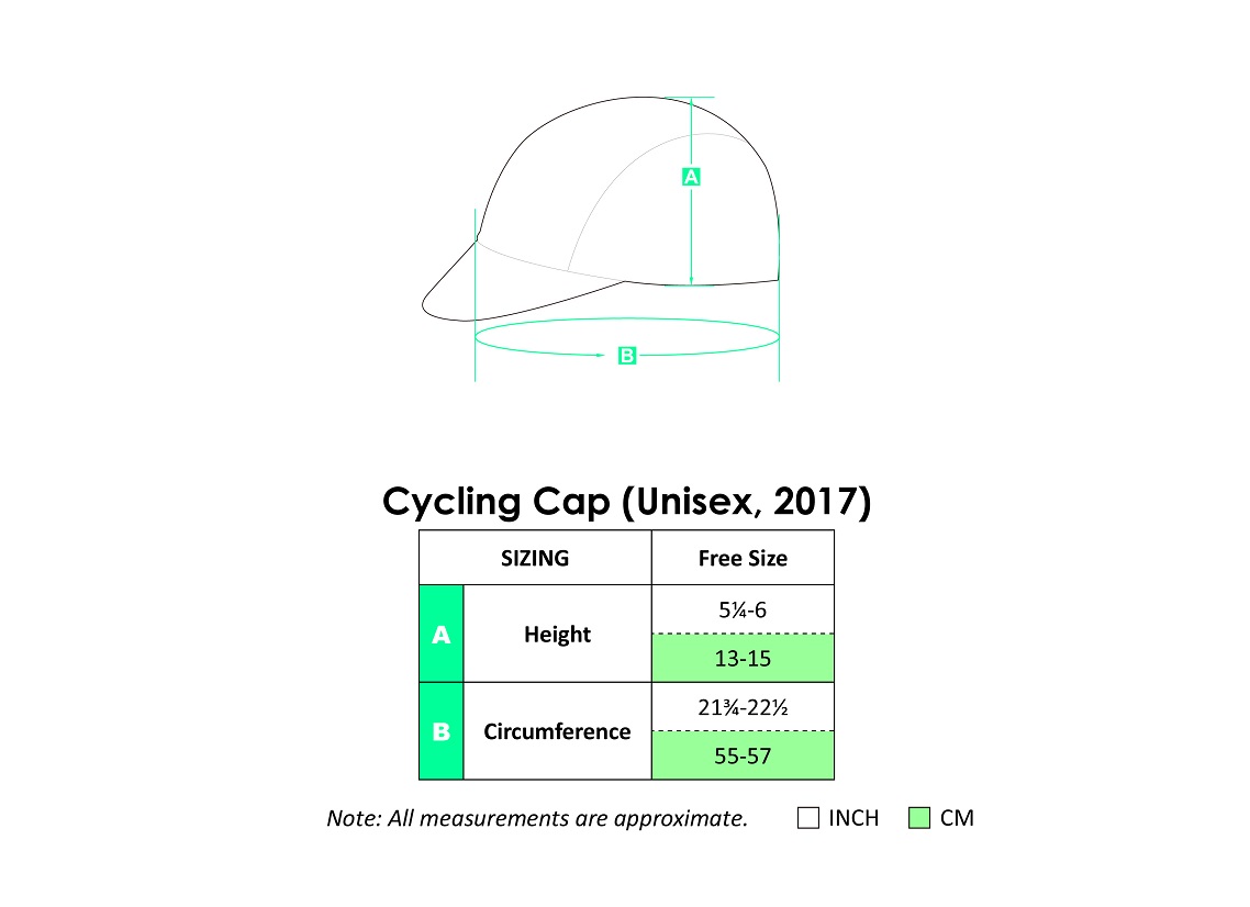 Cycling Caps Sizing Charts – Nimblewear Canada